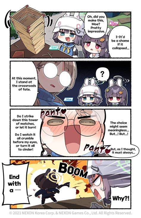 Official 4 Panel Manga Ep 72 Another Blue Archives Official 4 Panel Manga All Thanks To