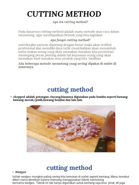 Metode Memotong Teknik And Fungsi Pdf