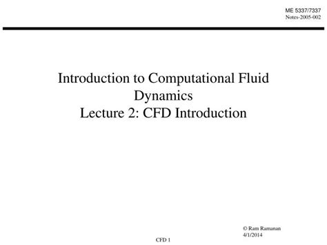 Ppt Introduction To Computational Fluid Dynamics Lecture 2 Cfd Introduction Powerpoint