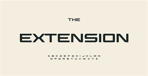 Wide Sans Serif Font For Automotive Industrial Sport Esports Fashion And Technological