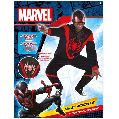 Partycity Adult Miles Morales Spider Man Sweatsuit Costume Hamilton Place