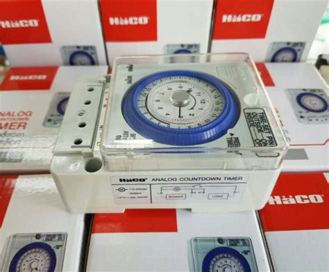 Haco Timer Switch นาฬิกาตั้งเวลา 24 ชั่วโมง มีแบตเตอรี่สำรองไฟ รุ่น Tm B20 ไทม์เมอร์ แบบอนาล็อค