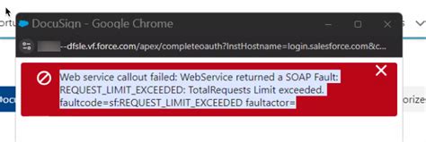 Error Web Service Callout Failed Webservice Returned A Soap Fault Requestlimitexceeded