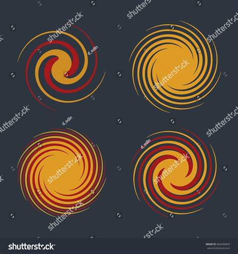 Vortex Twisting Rotation Vector Element Logo Stock Vector Royalty Free 683430859 Shutterstock