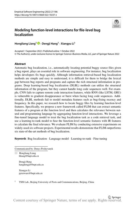 modeling function level interactions for file level bug localization