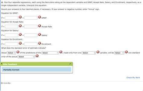 Run Four Separate Regressions Each Using The
