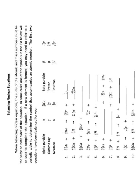 Balancingnuclearequation Pdf