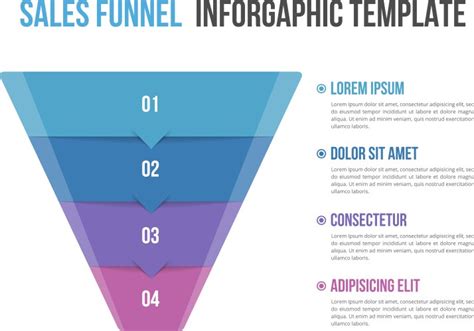 Funnel Diagram Template Royalty Free Vector Image