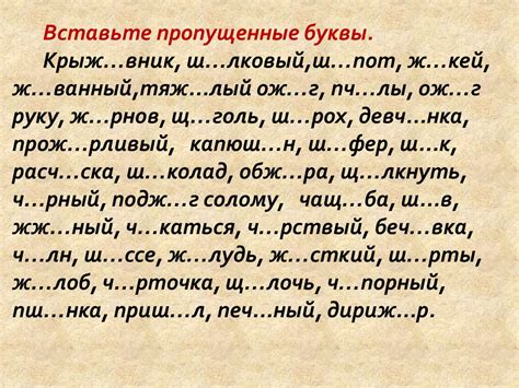 Правописание гласных о ё после шипящих Online Presentation