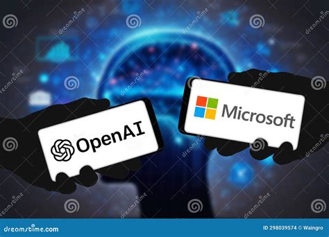 Openai And Microsoft Ai Chatbot Technology Editorial Image