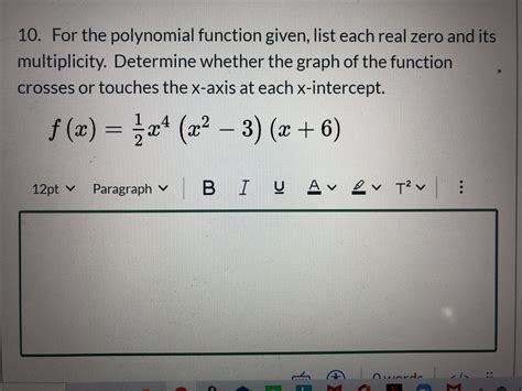 Answered 10 For The Polynomial Function Given … Bartleby