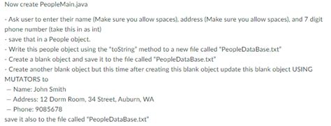 Solved Use Java File IO Avoid Using File Writer Reader Chegg