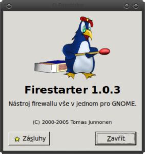 Firestarter zajímavý firewall Linux Mint CZ SK