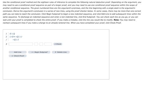 Solved Use The Conditional Proof Method And The Eighteen