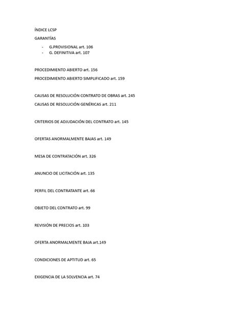 Índice Lcsp Pdf Seguro Business