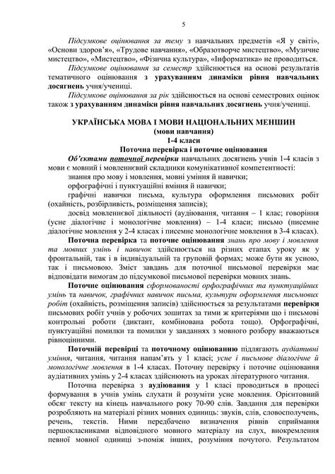 Орієнтовні вимоги до оцінювання учнів у початковій школі Doc