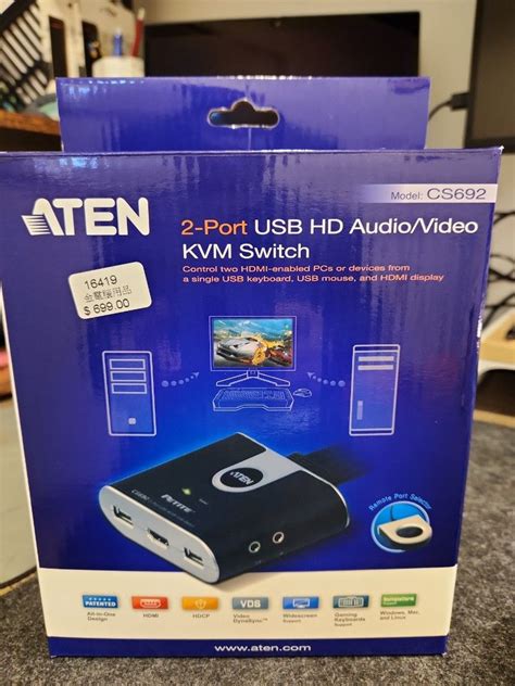 Kvm Switch 2 Port Usb Hdmi 電腦＆科技 電腦周邊及配件 電腦線、轉接線及轉換器 Carousell