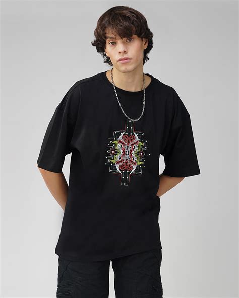 Kinich Ahau Uv Light Reactive And Glow In Dark Oversized T Shirt