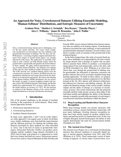 Pdf An Approach For Noisy Crowdsourced Datasets Utilizing Ensemble Modeling Human Softmax