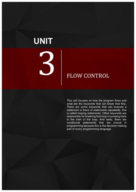Oop Unit3 Flow Control Lecture Notes 2 3 Unit Flow Control This Unit Focuses On How The