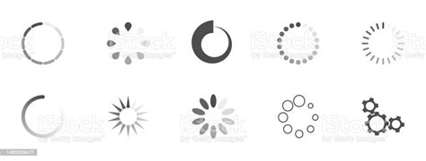 다운로드 기호 세트 로드 아이콘 세트 로드 시스템 데이터 로드 로딩 바 컴퓨터를 고정합니다 벡터 스톡 일러스트레이션 벡터 일러스트 레이 션 0명에 대한 스톡 벡터 아트 및