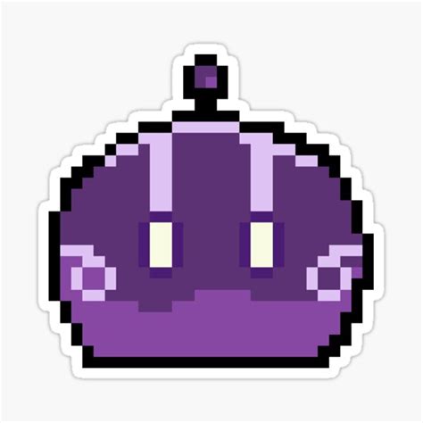 Genshin Impact Electro Slime Pixel Art Sticker For Sale By Pixelsinnit Redbubble