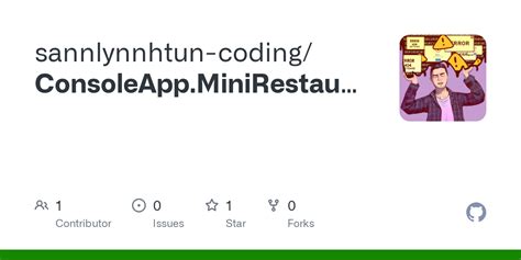 github sannlynnhtun coding consoleapp minirestaurantmanagementsystem