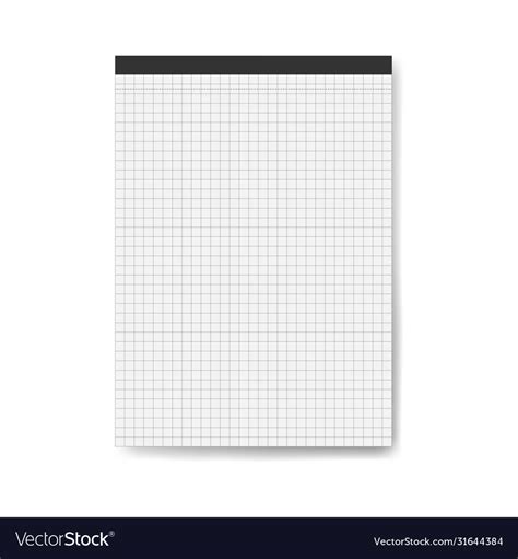 Notepad Icon With Shadow Flat Style Checked Vector Image