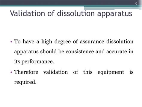 Validation Of Dissolution Apparatus Pptx