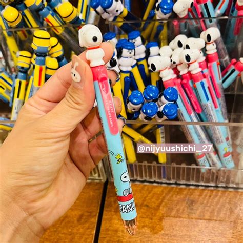 【妮啾七七】現貨 大阪環球影城造型筆 Snoopy 史努比 歐拉夫 三色筆 原子筆 日本代購 蝦皮購物
