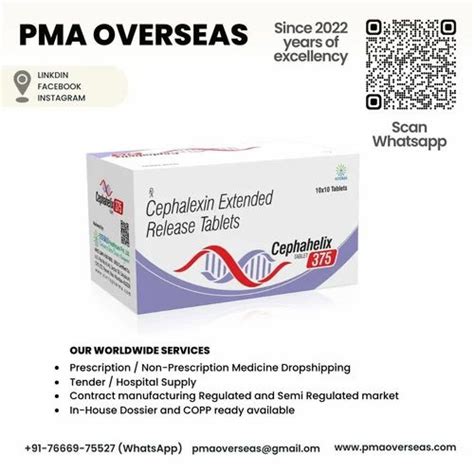 Cephalexin Extended Release Tablets 375 Mg At ₹ 190 Stripe In Nagpur Id 2853112973530