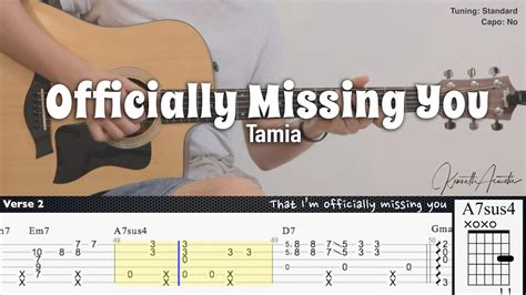 Officially Missing You Tamia Fingerstyle Guitar Tab Chords