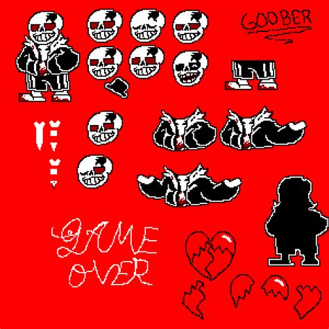 Horrortale Sans Sprite Sheet For A Thing Im Making Pixel Art