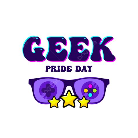 Geek Pride Vector Art PNG Geek Pride Day With Glasses Gamepad Vector Glasses Sign Celebrate