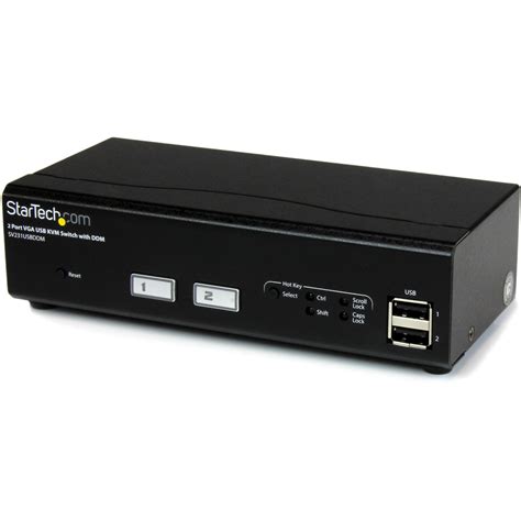 Startech Com Port Usb Vga Kvm Switch With Ddm Fast Switching Technology And Cablescontrol