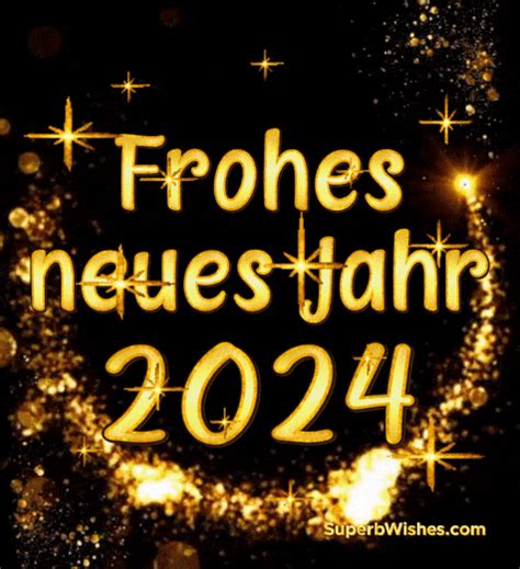 Frohes Neues Jahr 2024 Mit Animiertem Sternenstaub  Superbwishes