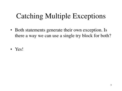 Ppt Csc111h Exceptions 2 Powerpoint Presentation Free Download Id