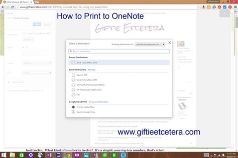 Tech Trick Printing To OneNote 2013