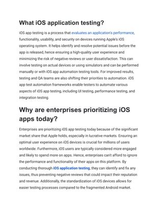 Ios App Testing A Comprehensive Guide Pdf