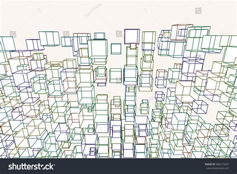 Conceptual Background Square Rectangle Pattern Design Stock Vector