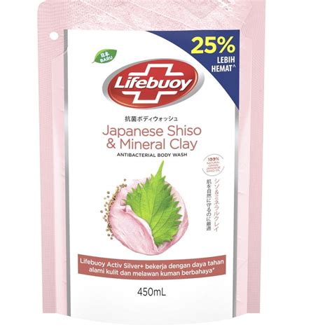 Jual Lifebuoy Sabun Mandi Cair Shiso And Mineral Clay 450 Ml Shopee Indonesia