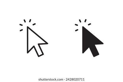 Cursors Icons Click Set Cursors Icon Stock Vector Royalty Free Shutterstock