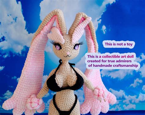 Shiny Lopunny Furry Doll Anthro Female Art Plush Fantasy Bunny