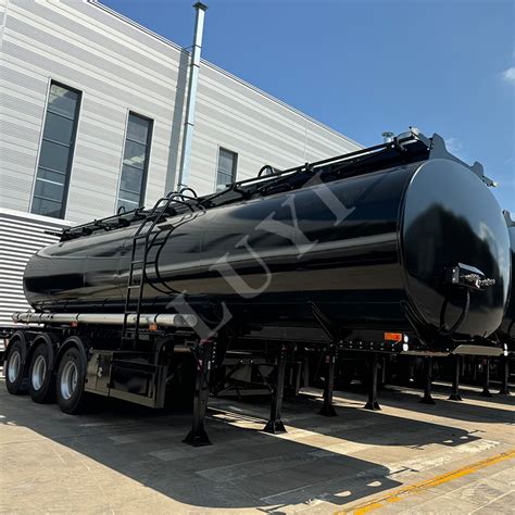 3 Axle Black Tank Semi Trailer 3 Axles Explosion Proof Chemical Liquid