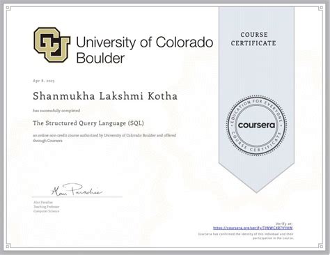 Shanmukha Lakshmi Kotha On Linkedin Sql Coursera