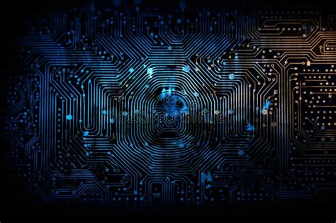 Fingerprint Integrated In A Printed Circuit Releasing Binary Codes Biometric Security Stock