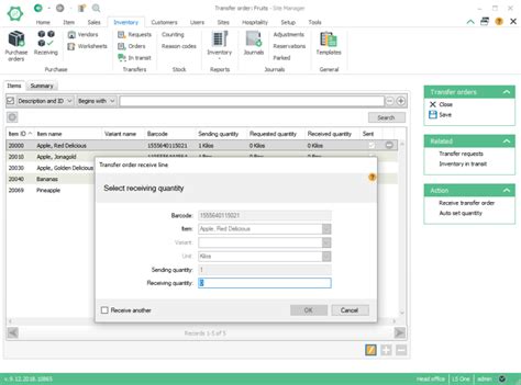 How To Receive A Transfer Order