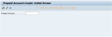 PPAC SAP Tcode Create Prepaid Account