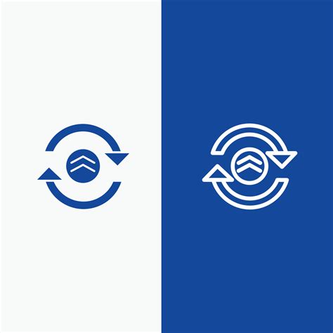 Arrow Refresh Reload Computing Line And Glyph Solid Icon Blue Banner