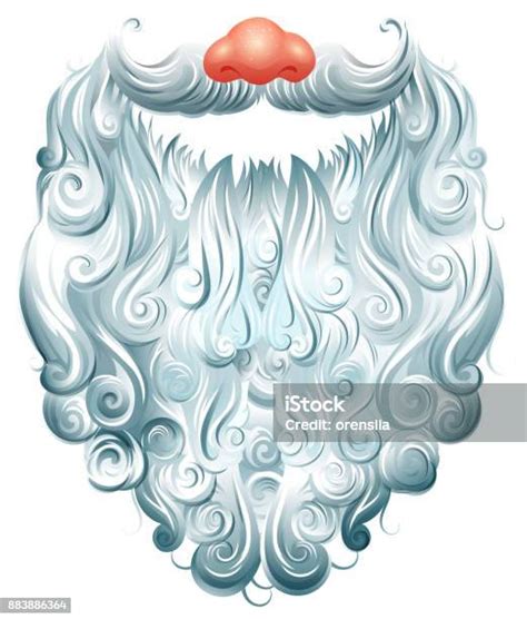 수염 수염과 빨간 코 산타 클로스 마스크입니다 크리스마스 액세서리 개인 장식품에 대한 스톡 벡터 아트 및 기타 이미지 개인